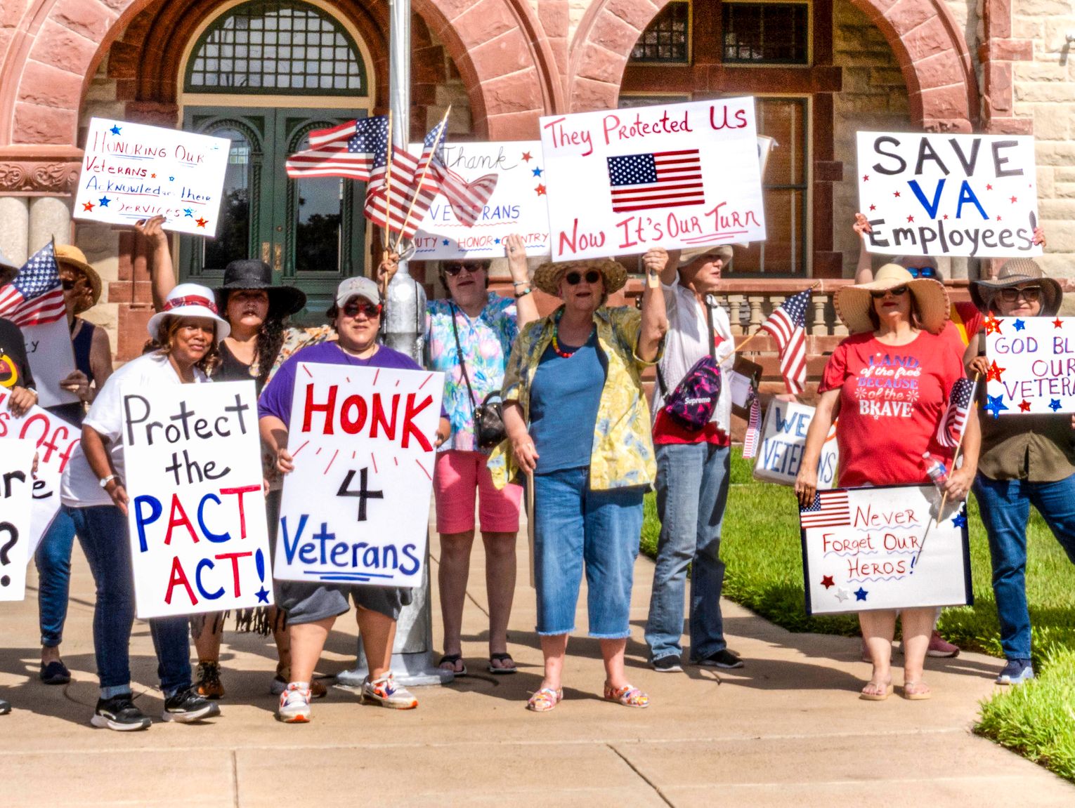 Groups rally to save veteran services, jobs