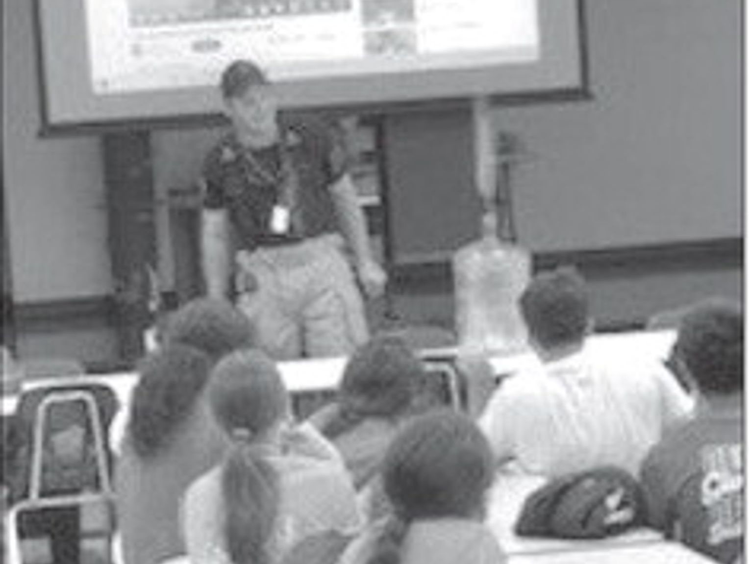 Westhoff VFD talks with students about fire safety