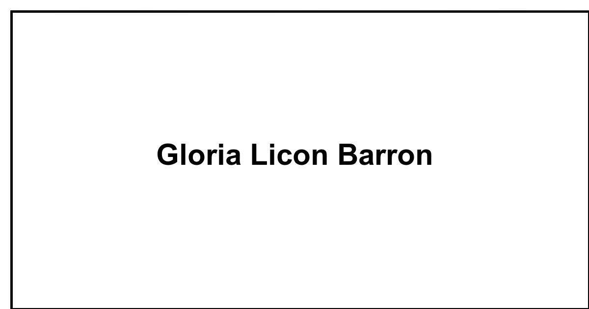 Obituary: Gloria Licon Barron