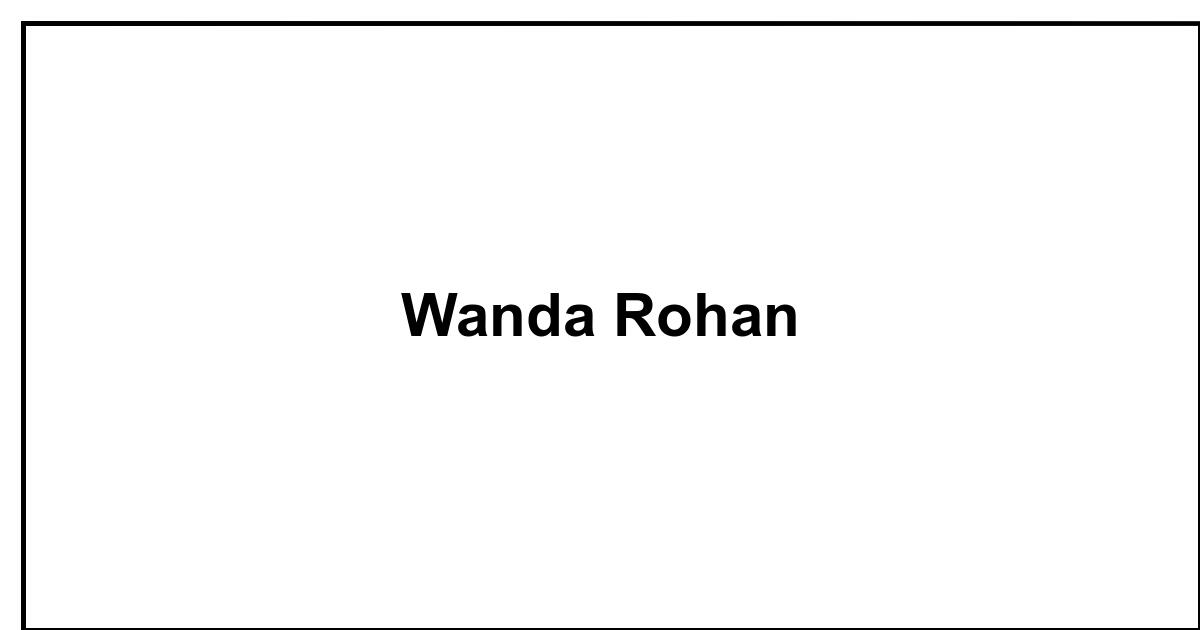 Obituary: Wanda Rohan